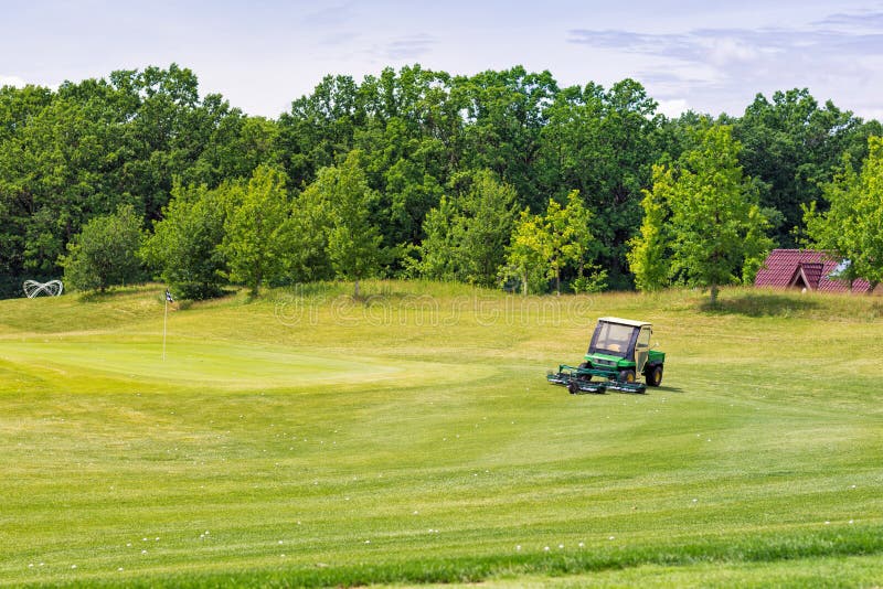Perfect Wavy Ground with Green Grass on a Golf Field Stock Photo ...