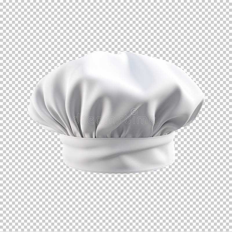A Perfect White Chef Hat Isolated on Transparent Background Stock Photo ...