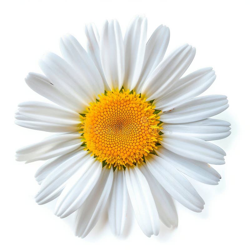 Perfect White Daisy on a Pristine White Background. Generative Ai Stock ...