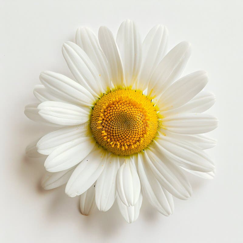 Perfect White Daisy on a Pristine White Background. Generative Ai Stock ...