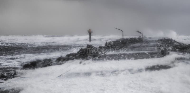 The Winter Storm at Torsminde in Denmark Stock Image - Image of danish ...