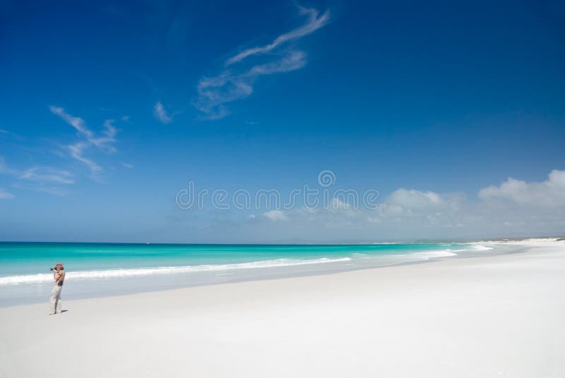 Perfect Wit Strand stock foto. Image of meisje, persoon - 5442078