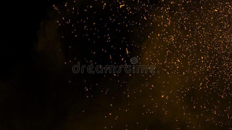 Yellow Particles Effect Dust Debris Isolated Onbackground, Motion ...