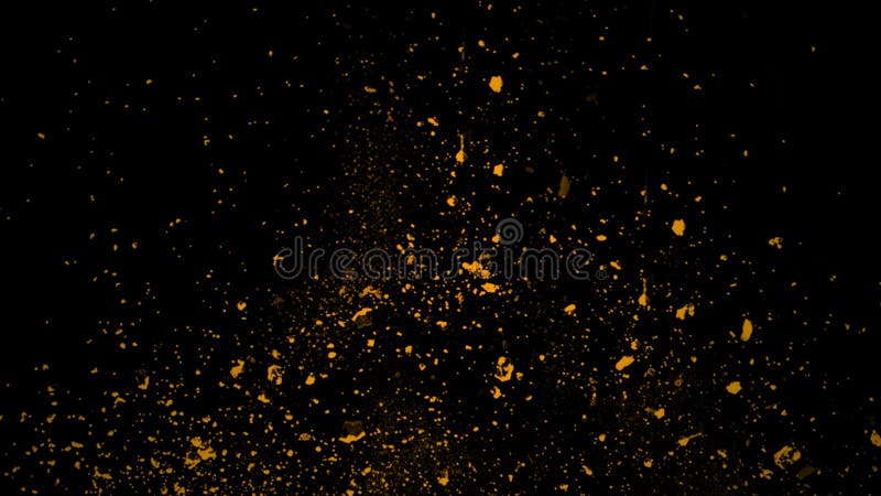 Yellow Particles Effect Dust Debris Isolated Onbackground, Motion ...