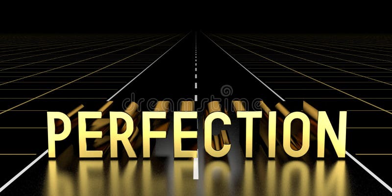 The Road To Perfection is always Under Construction - Concept Stock ...