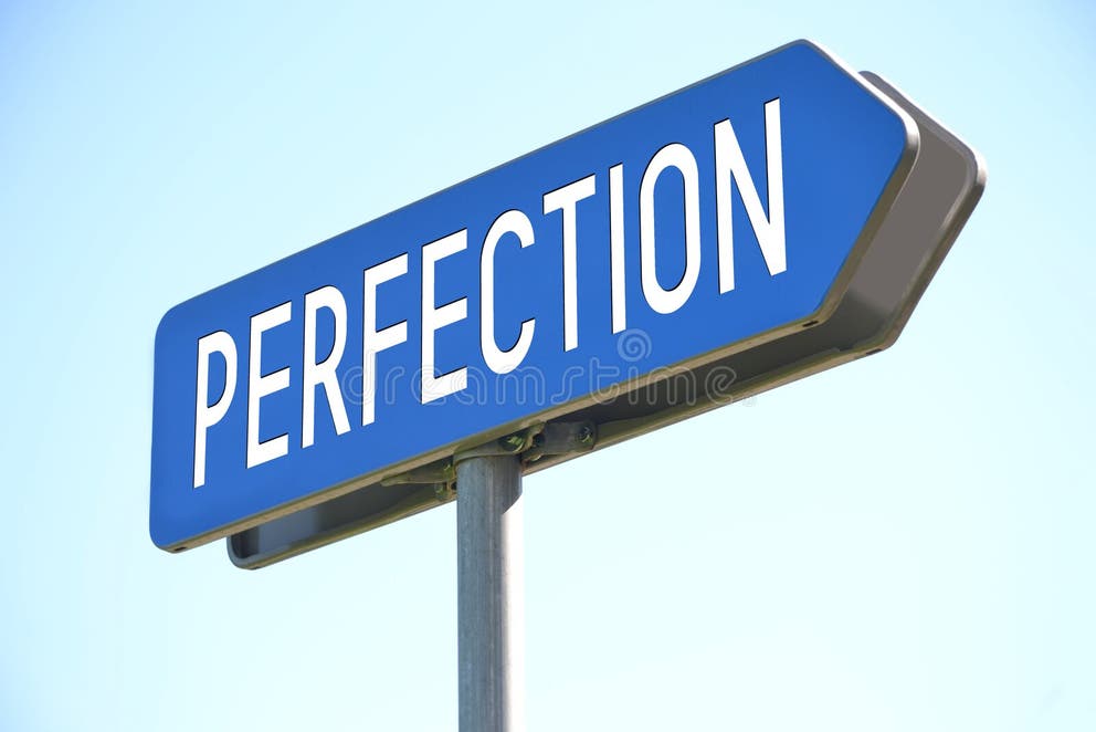 Perfection - Blue Signpost, Sky Stock Photo - Image of support, perfect ...