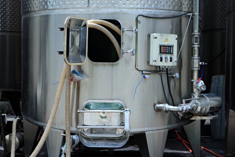 Technology of Wine Production. Wine Making Processing. Separate Brushes ...
