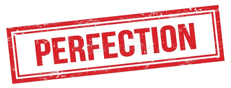 PERFECTION Text on Red Grungy Vintage Stamp Stock Illustration ...