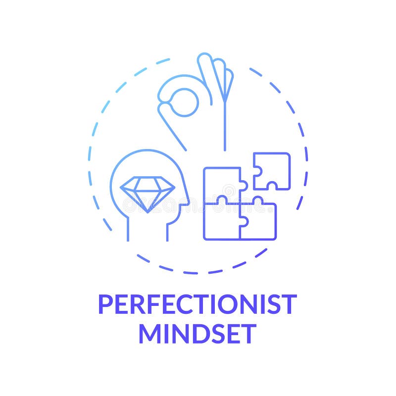 Perfectionist Mindset Concept Icon Stock Vector - Illustration of ...