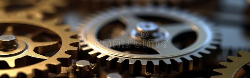 Perfectly Aligned Metal Gears for Powerful Presentations Tilt Shift ...