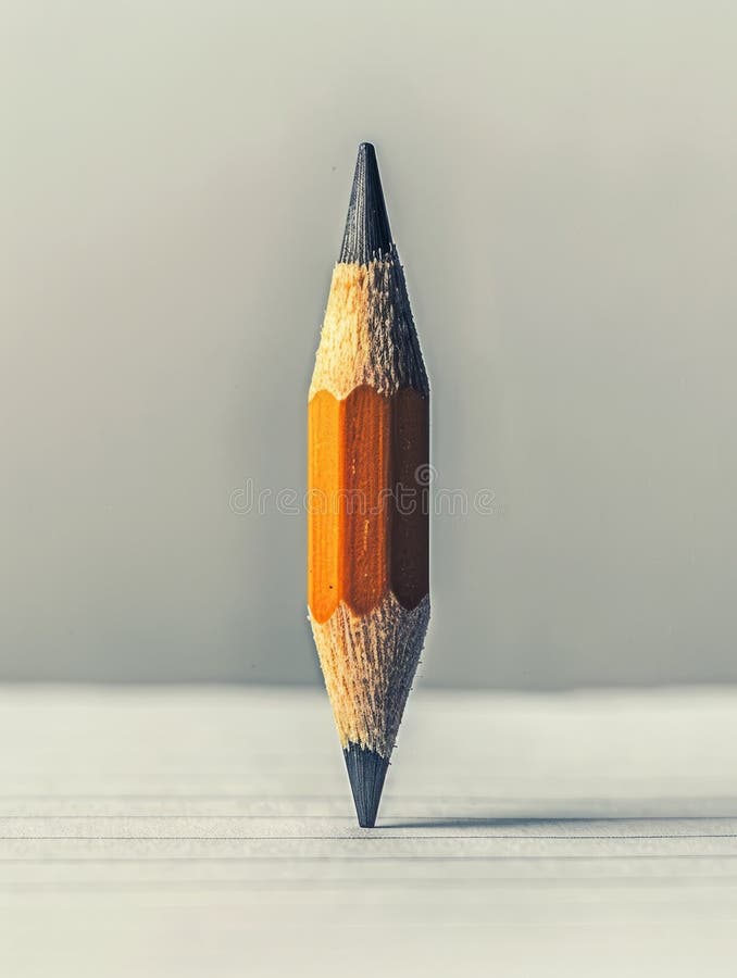 A Perfectly Balanced Pencil Standing on Its Tips, Displaying Symmetry ...