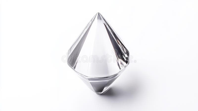 Crystal Clear Prism on a Plain White Background Stock Illustration ...