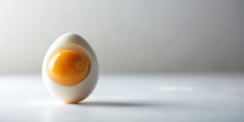 A Perfectly Cooked Egg, Showcasing a Vibrant Yolk within a Pristine ...