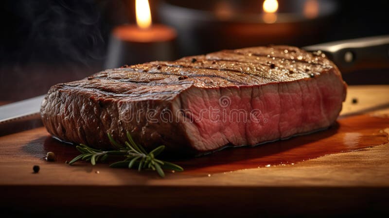 Perfectly Cooked Steak. Generative AI Stock Illustration - Illustration ...