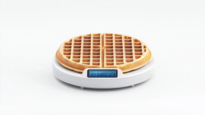 A Perfectly Cooked Waffle on a Sleek, Modern Scale, Highlighting Its ...