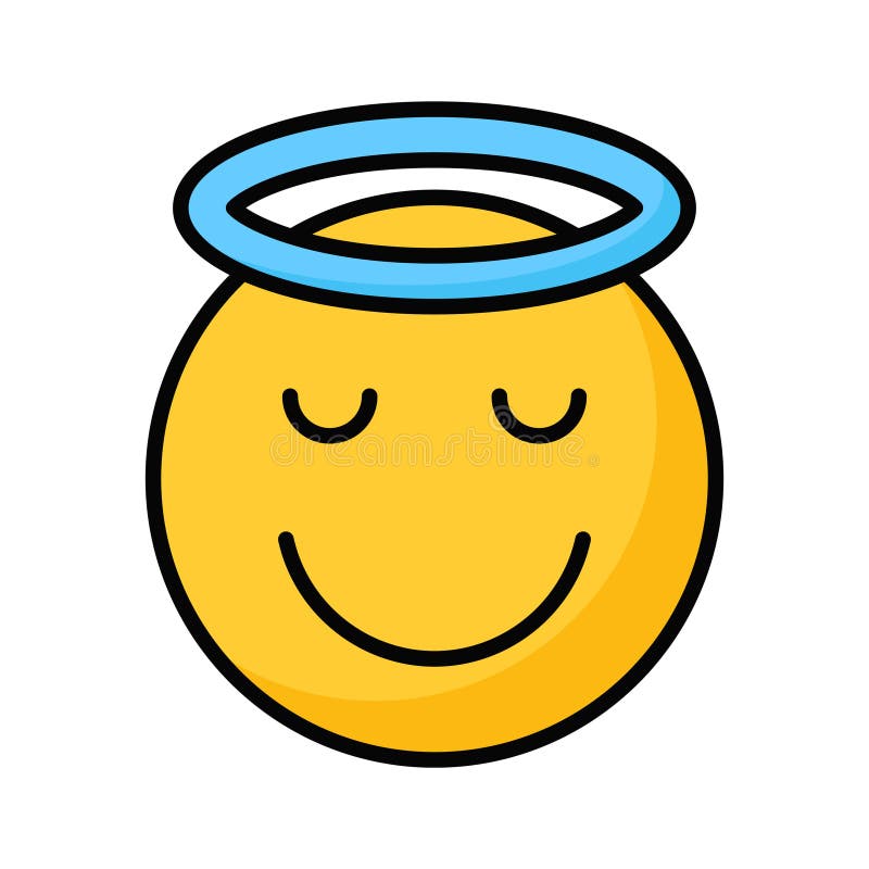 Perfectly Designed Icon of Angel Emoji, Ready To Use Vector Stock ...