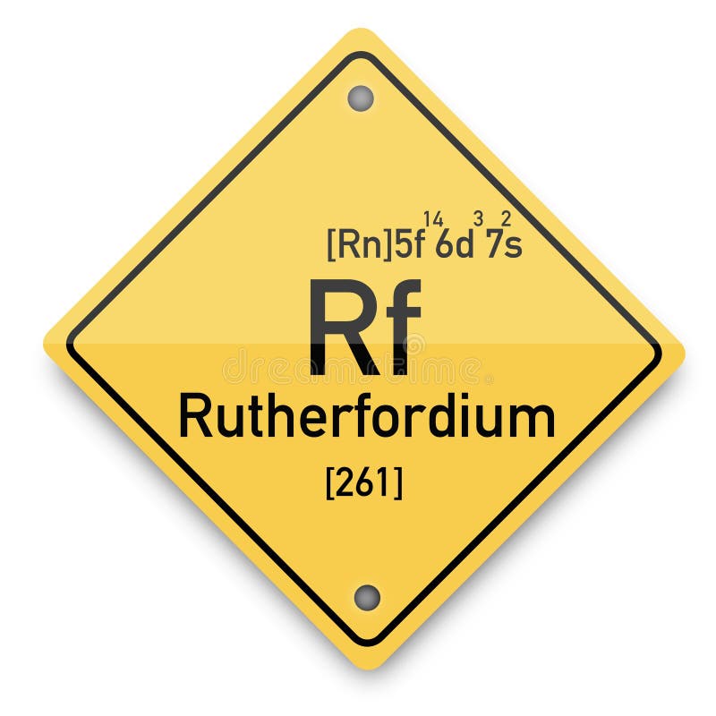 Rutherfordium Periodic Table of Elements Stock Illustration ...