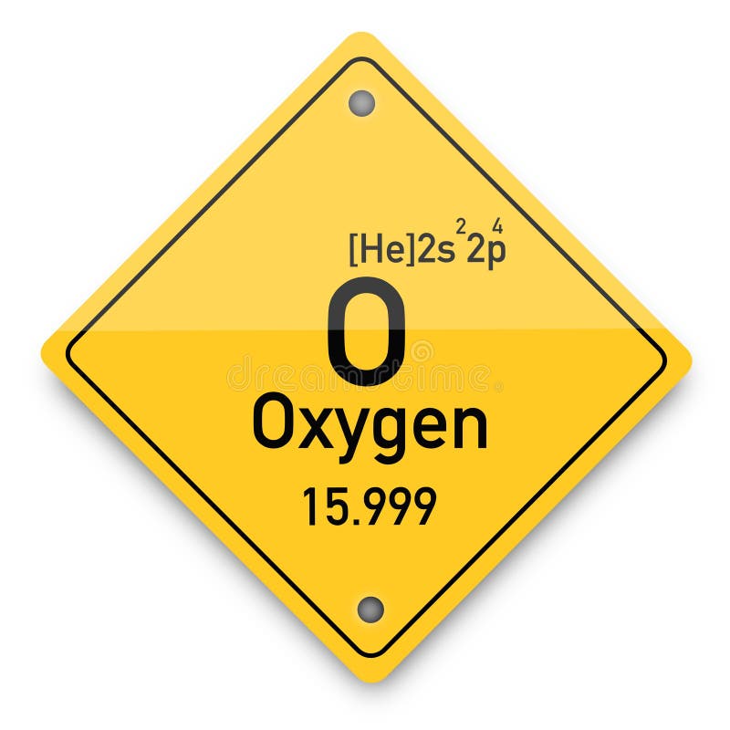 Oxygen Periodic Table Elements Info Card (Layered Vector Illustration ...