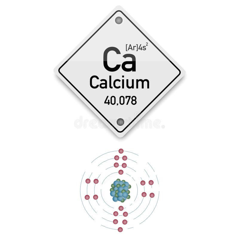 Calcium Periodic Table Elements Info Card (Layered Vector Illustration ...