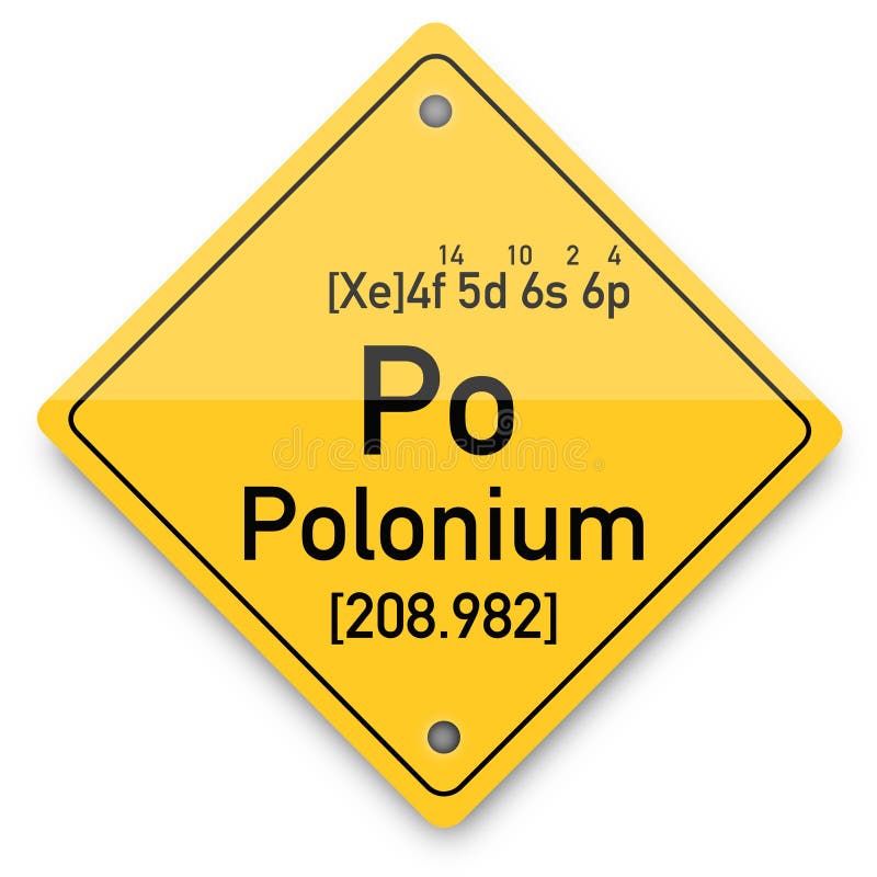 Polonium Periodic Table of the Elements Vector Illustration Eps 10 ...