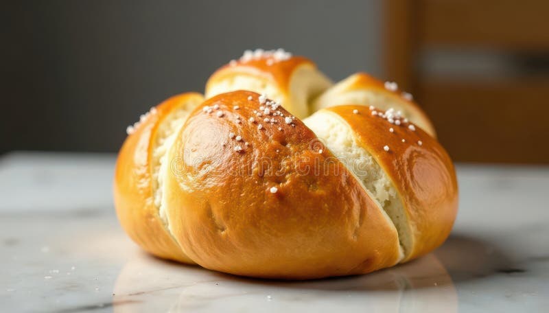 Perfectly Formed White Bread Bun, Smooth Surface, Detail, Ingredient ...