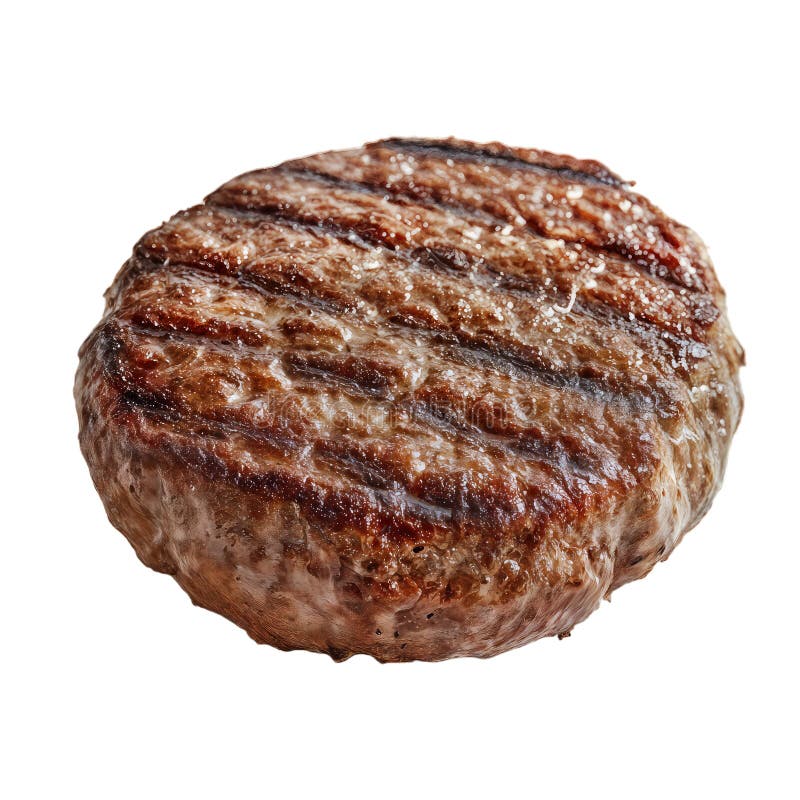 Juicy Grilled Beef Patty Cooked To Perfection Showcasing Char Marks and ...