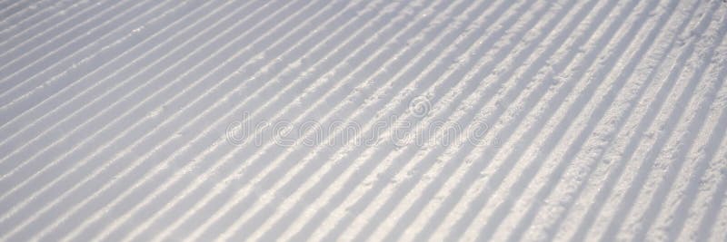 Perfectly Groomed Empty Ski Run on a Sunny Winter Day BANNER, LONG ...