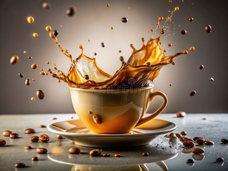 A Perfectly Messy Coffee Spill Capturing the Chaos with Rule of Thirds ...