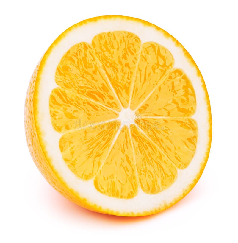 Half of Lemon Fruit Slice Isolated on White Stock Photo - Image of ...