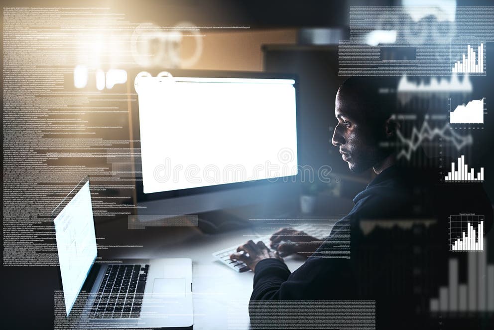 256 is a Perfectly Round Number. a Young Male Hacker Cracking a ...