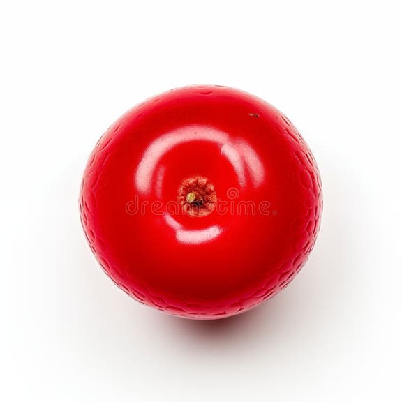 Perfectly Round Red Apple on White Background Stock Illustration ...