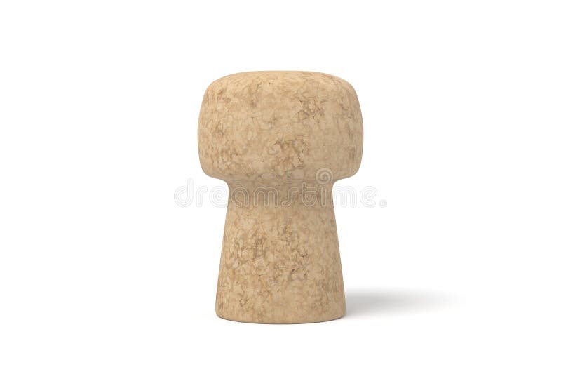 Perfectly Rounded Wine Cork on Plain Backdrop Stock Photo - Image of ...