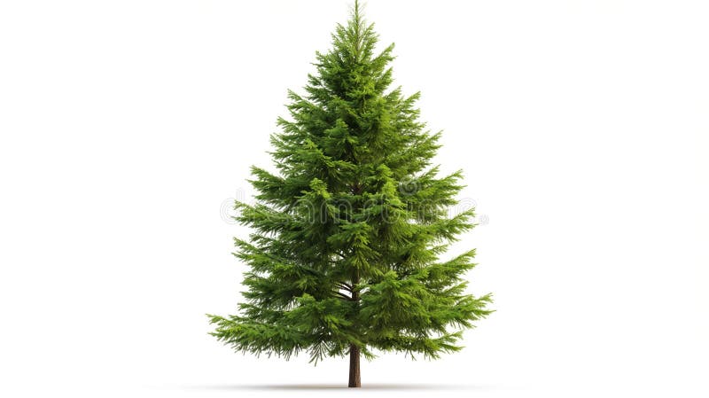 A Perfectly Shaped Evergreen Tree, Standing Tall and Majestic Stock ...