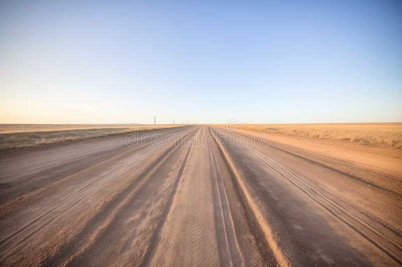 Perfectly Spaced, Parallel Tire Tracks on a Remote Dirt Road Stock ...