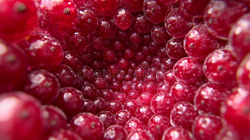 Perfectly Symmetrical Berries Arranged in a Spiral Pattern Stock Image ...
