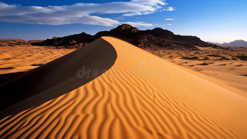 A Perfectly Symmetrical Sand Dune, Creating Abstract Lines in the ...