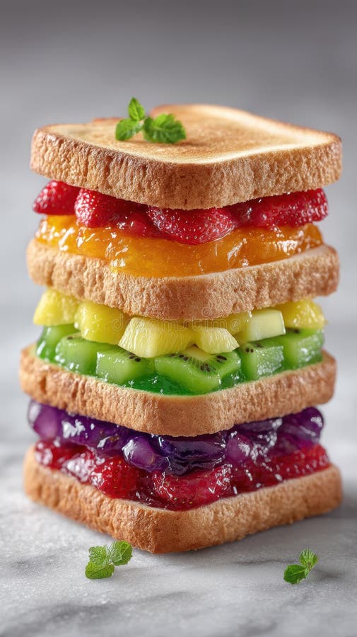 Perfectly Toasted Bread Slice with Layered Raisins Stock Illustration ...