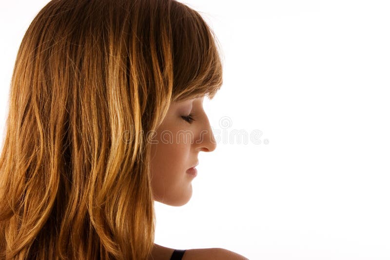 Perfil bonito da mulher foto de stock. Imagem de fundo - 2371698