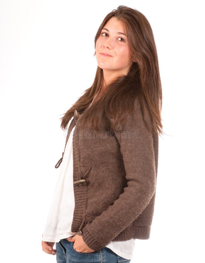 Perfil Bonito De La Chica Joven Foto de archivo - Imagen de camisa ...