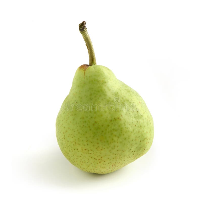 Perfil Da Pera Verde No Fundo Branco Imagem de Stock - Imagem de verde ...