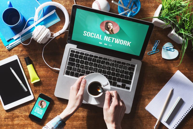 Perfil Social De La Red De La Muchacha Imagen de archivo - Imagen de ...