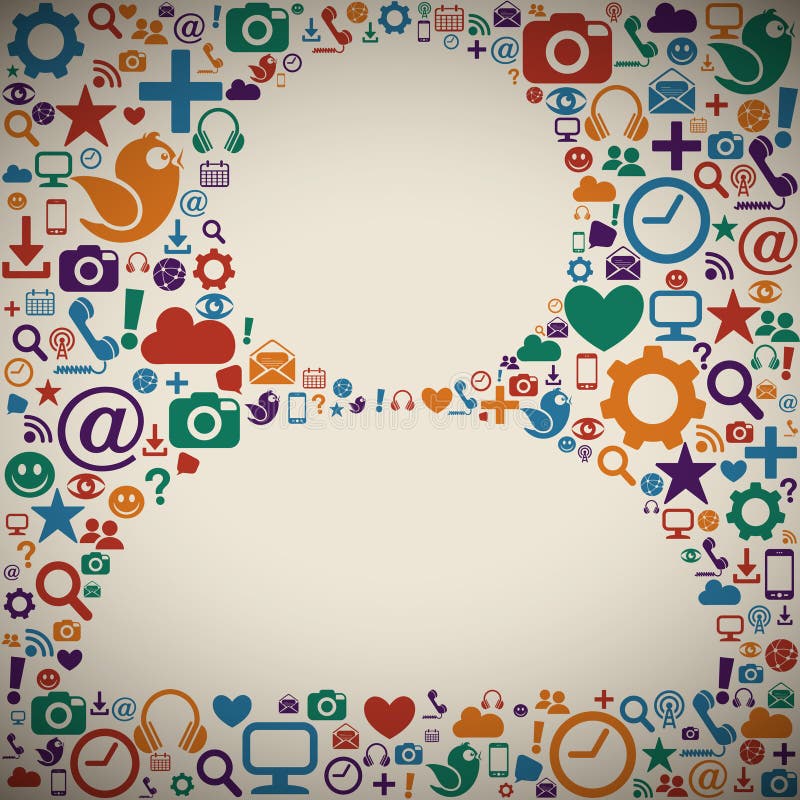 Perfil social dos meios ilustração stock. Ilustração de quarto - 32207557