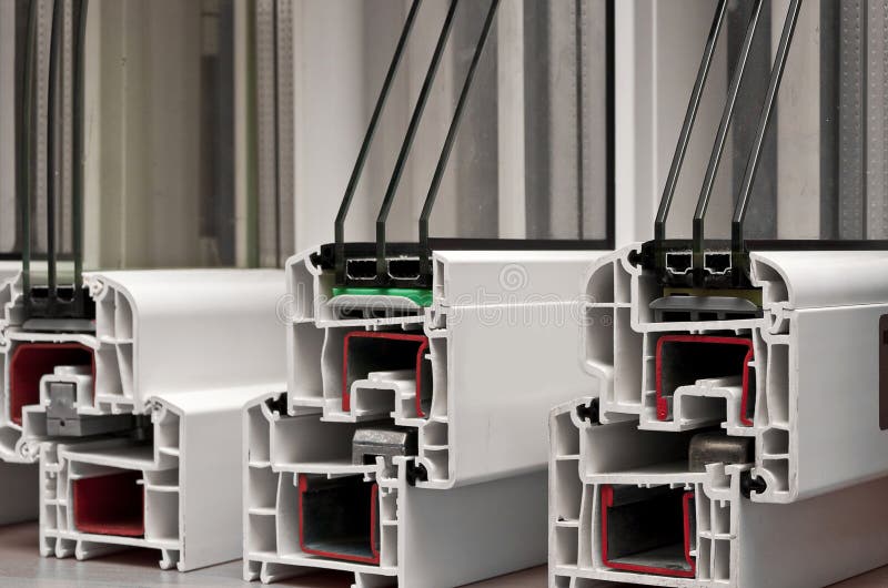 Perfis de PVC para janelas foto de stock. Imagem de vidro - 13600804