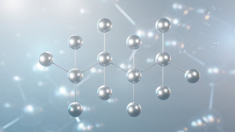 Perfluorobutane Molecular Structure, 3d Model Molecule, Simple ...