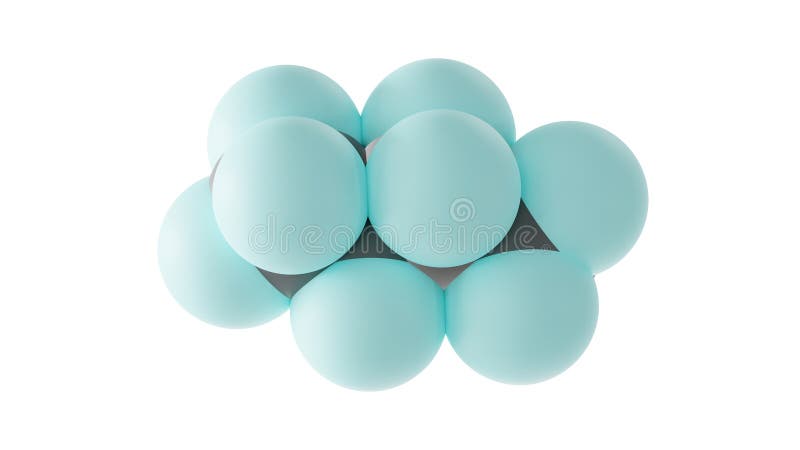 Perfluorobutane Molecular Structure, 3d Model Molecule, Simple ...