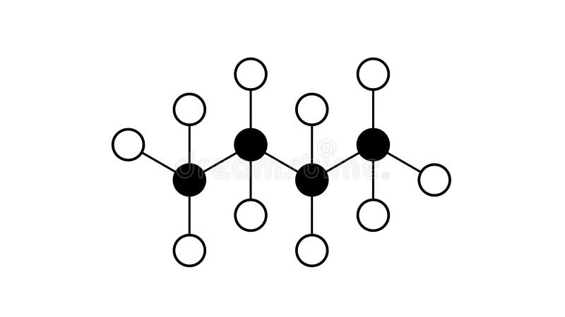 Perfluorobutane Molecule, Structural Chemical Formula, Ball-and-stick ...