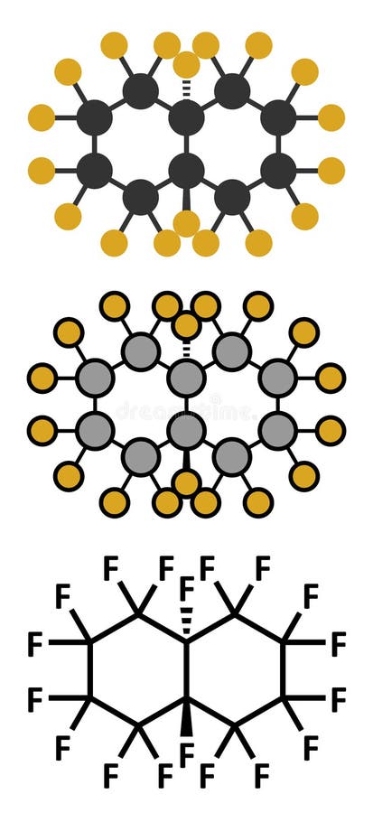 Perfluorodecalin Fluorocarbon Molecule. Used As Component of Artificial ...