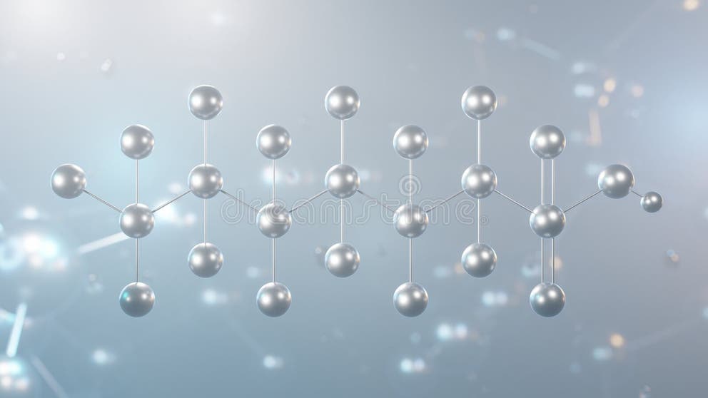 Perfluorohexanesulfonic Acid Molecular Structure, 3d Model Molecule ...