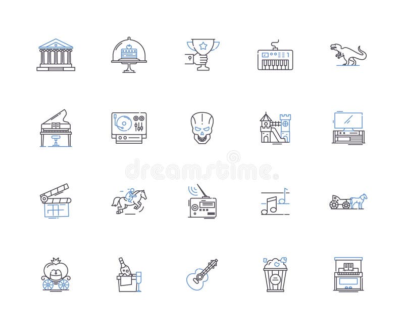Perfomance Marketing Outline Icons Collection. Performance, Marketing ...