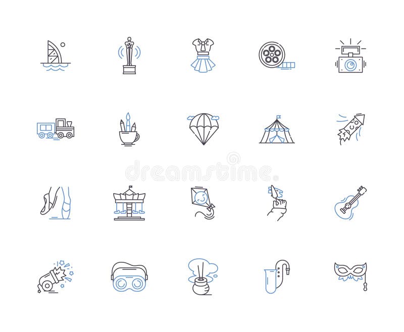 Perfomance Marketing Outline Icons Collection. Performance, Marketing ...